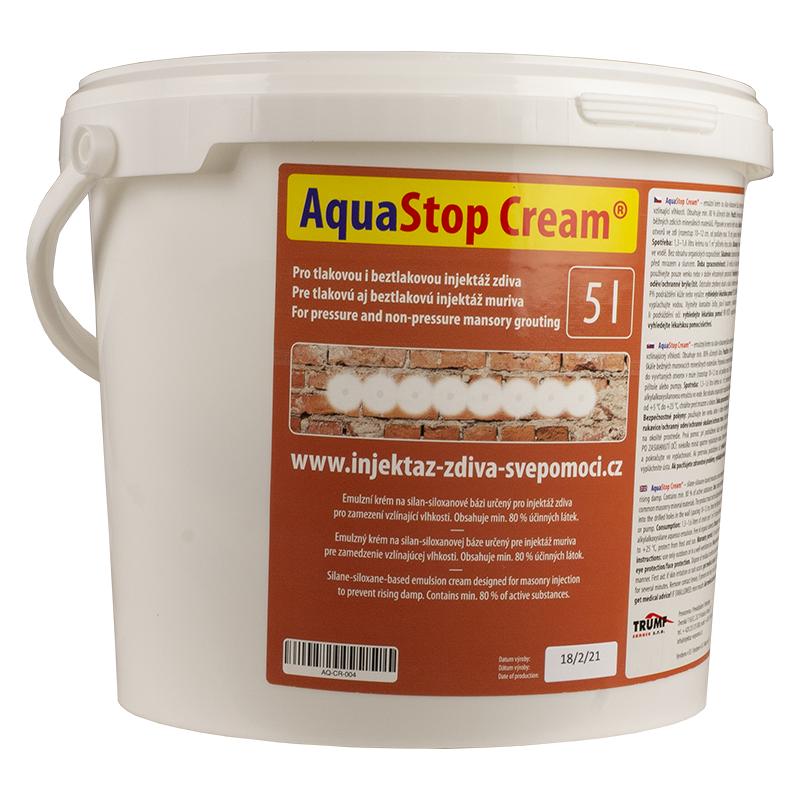 Doba zpracovatelnosti AquaStop Cream od data výroby | Krémová injektáž ...