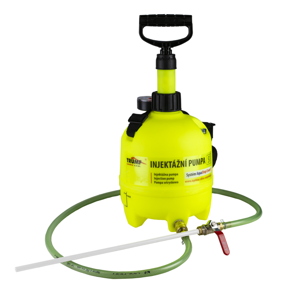 Injektážní pumpa (5 litrů) s ručním tlakováním a manometrem pro ...