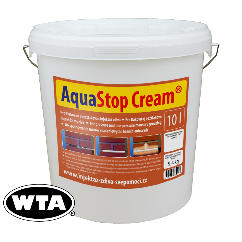 AquaStop Cream® – kbelík 10 l | Krémová injektáž zdiva svépomocí